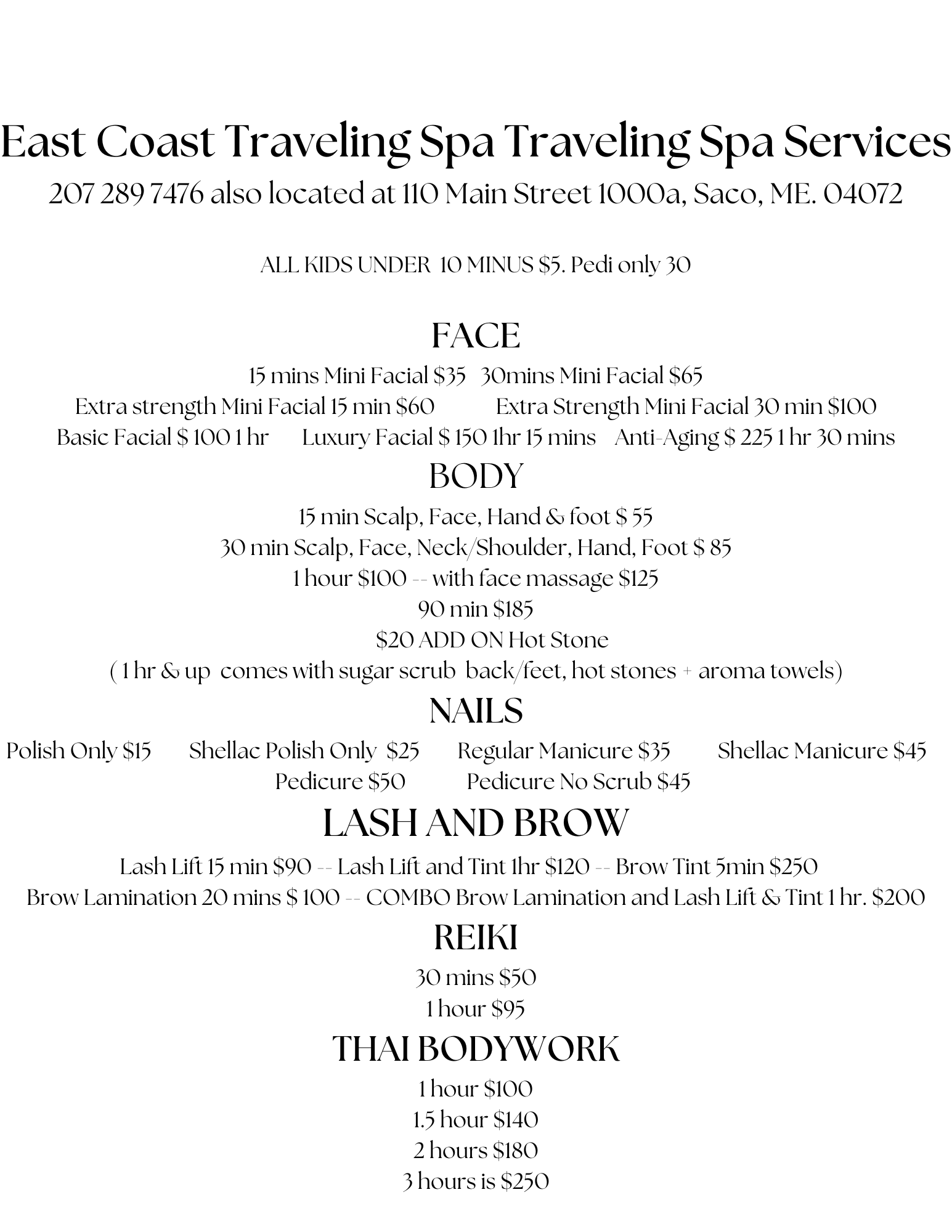 Spa Parties & Traveling Services – East Coast Traveling Spa